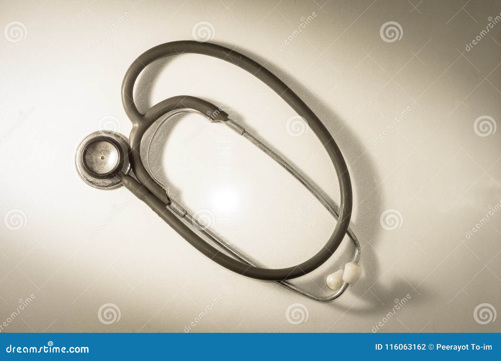 Old and Rusty Stethoscope on Table. Stock Photo - Image of dust ...