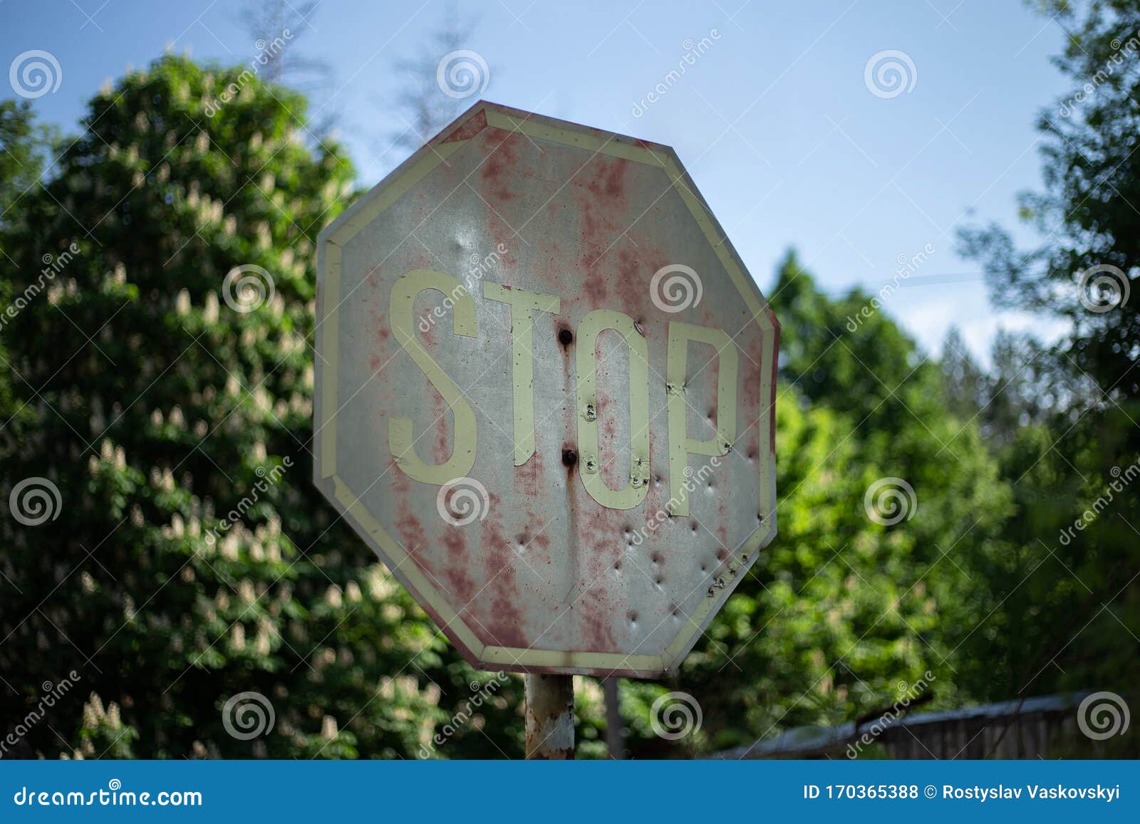 Rusty Stop Sign In Pripyat Stock Photo | CartoonDealer.com #75528492