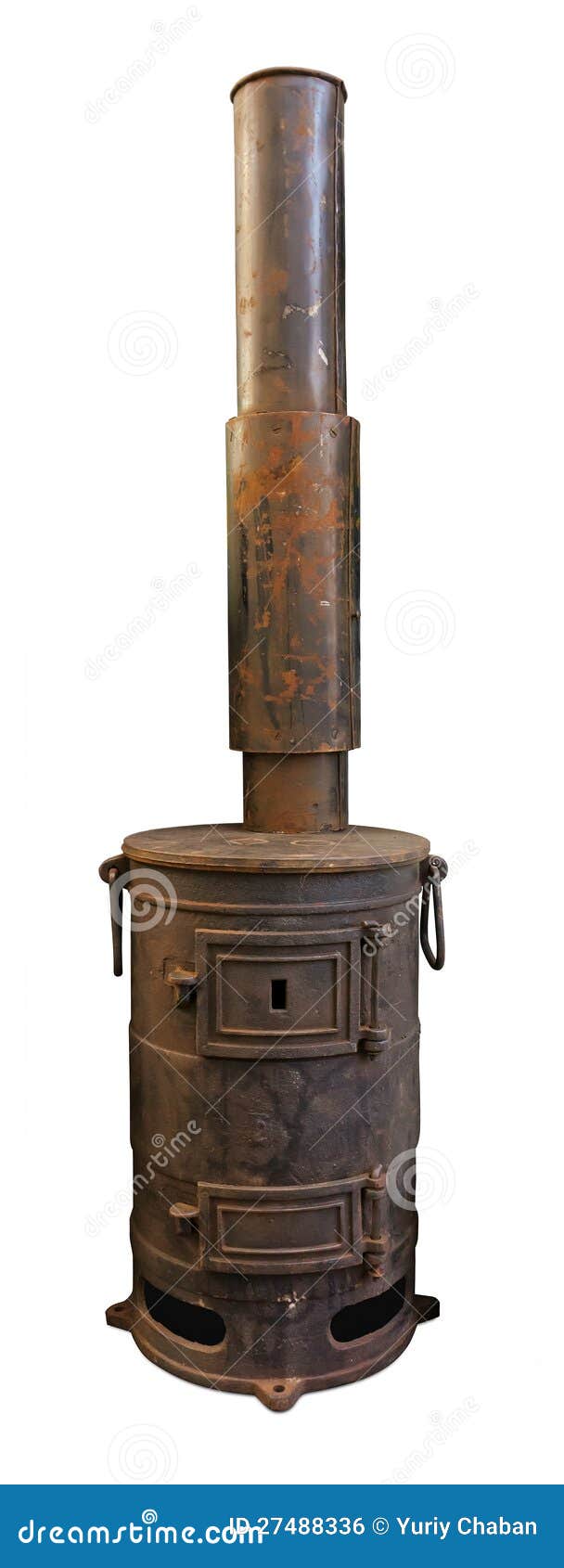 Old Rusty Stove with Chimney Stock Photo - Image of path, iron: 27488336