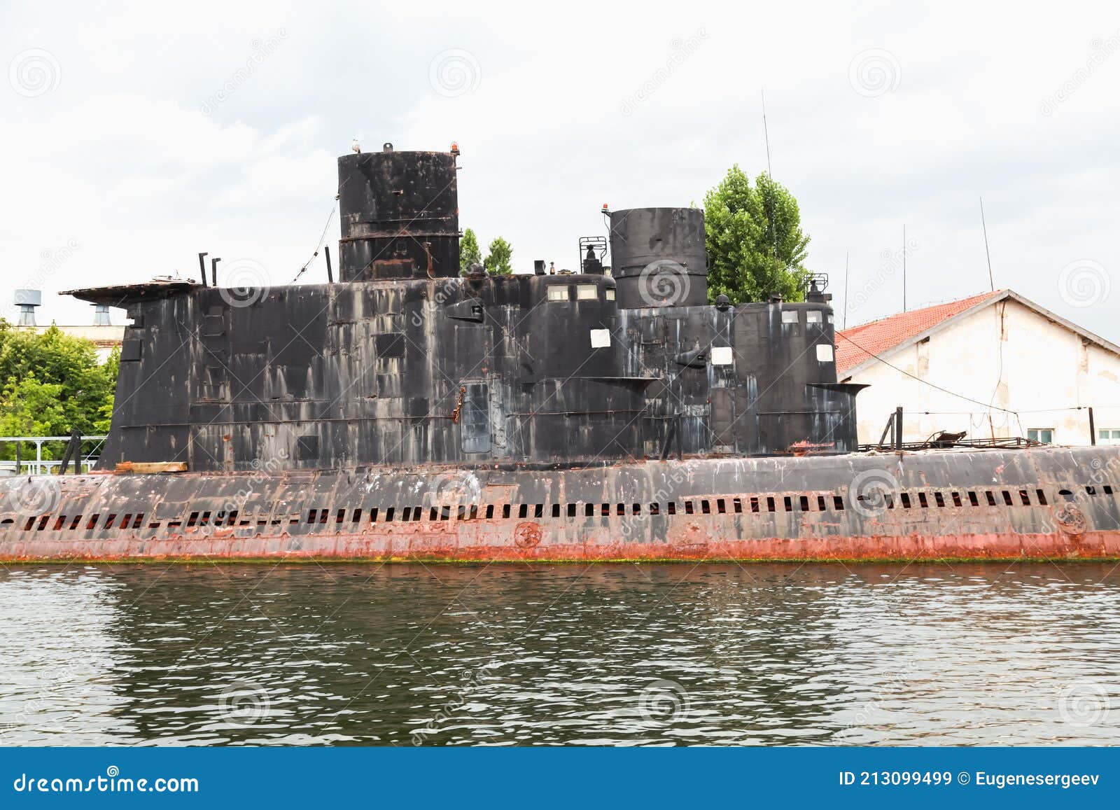 Old Rusty Submarines of Bulgarian Navy Stock Image - Image of harbor ...