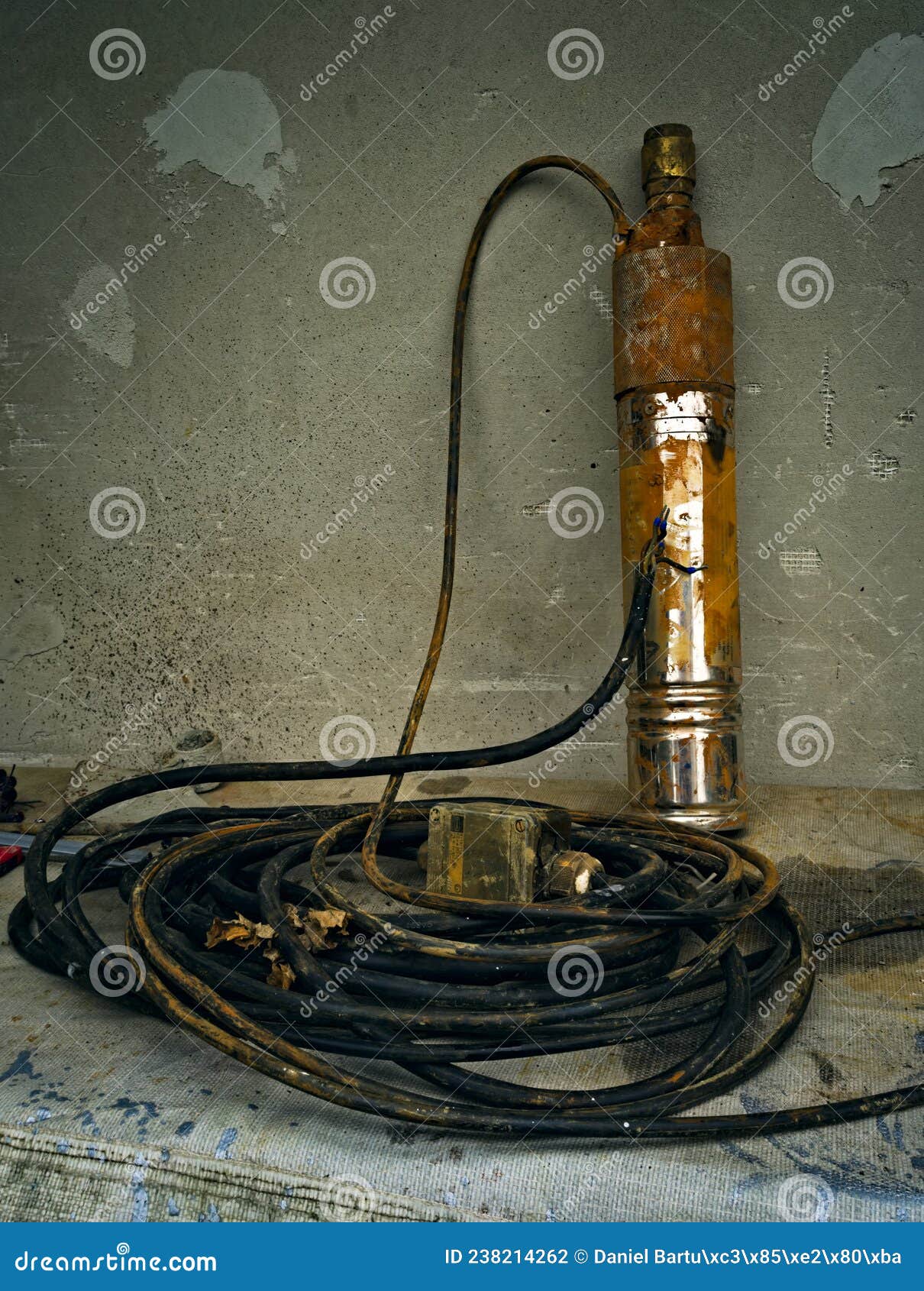 Old Rusty Submersible Pump for Drinking Water Stock Photo - Image of ...