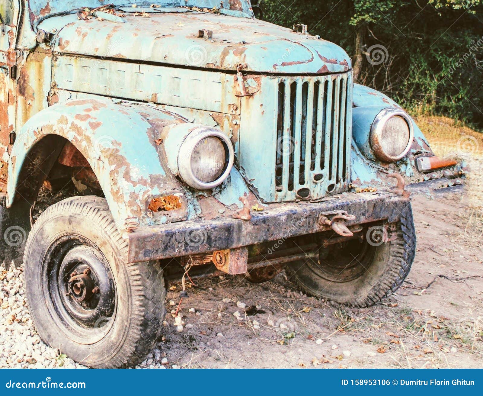 Old and Rusty SUV Abandoned Stock Photo - Image of damaged, historic ...