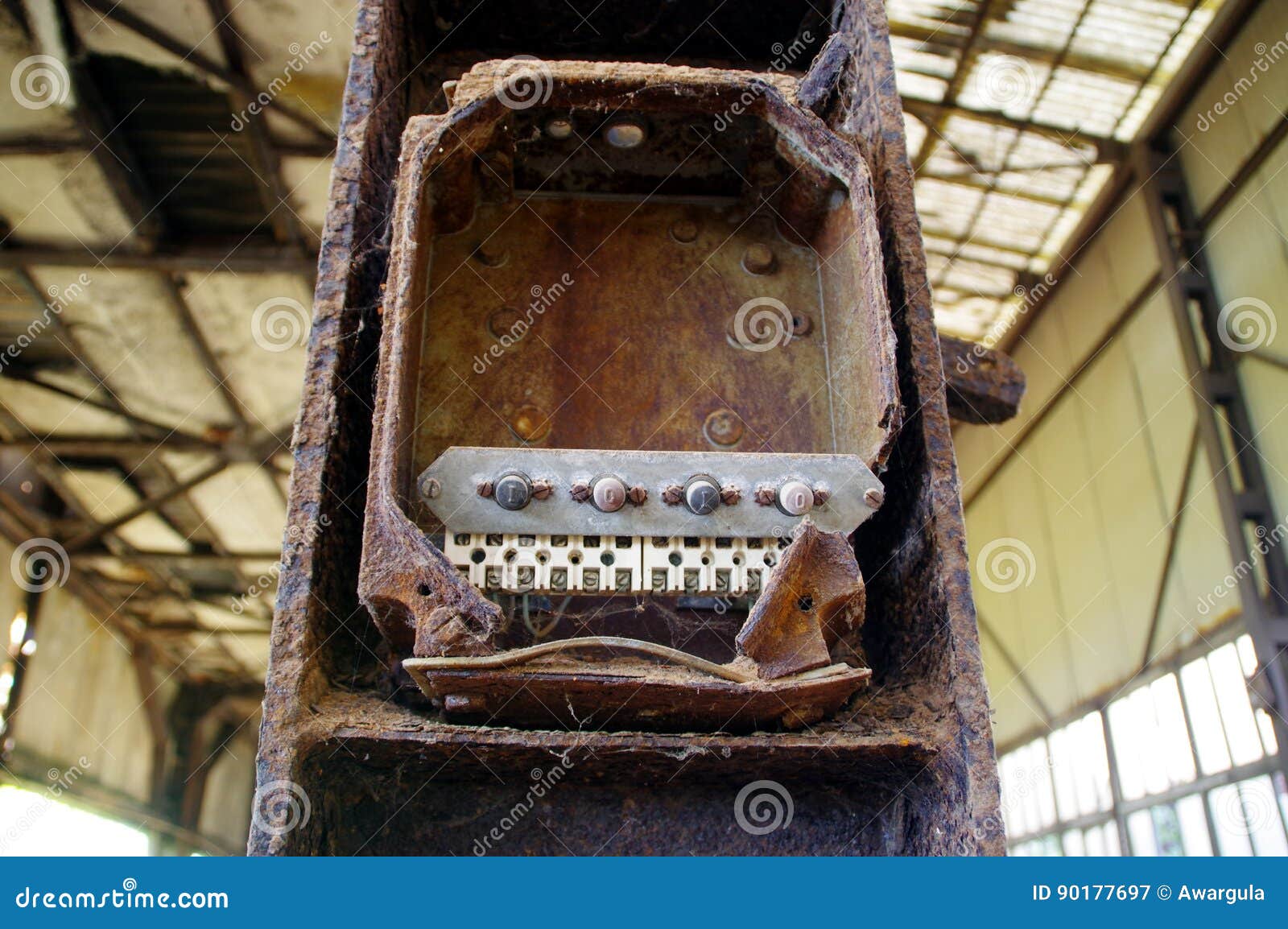 Old Rusty Switches in Control Box Stock Image - Image of industrial ...