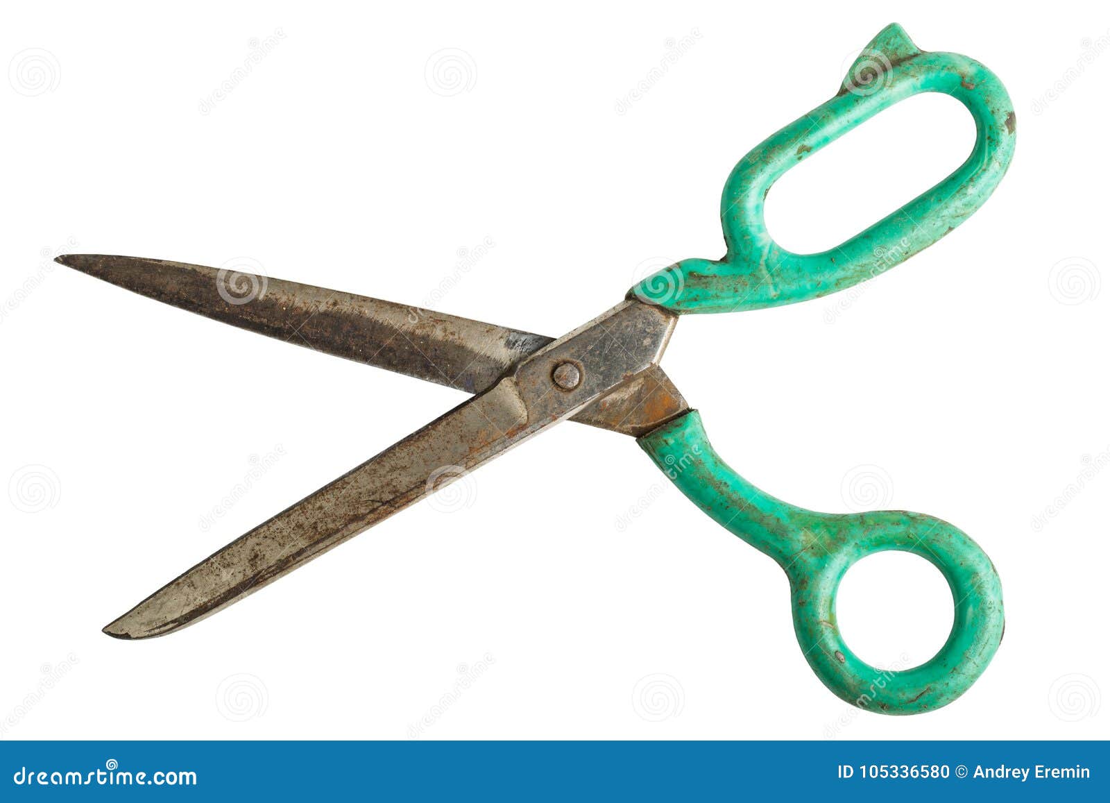 Rusty Tailor Scissor Isolated On Cream Color Background Royalty-Free ...