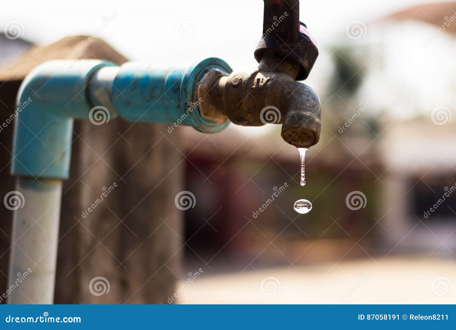 Old Rusty Tap Leaking Water. Stock Image - Image of leak, rusty: 87058191