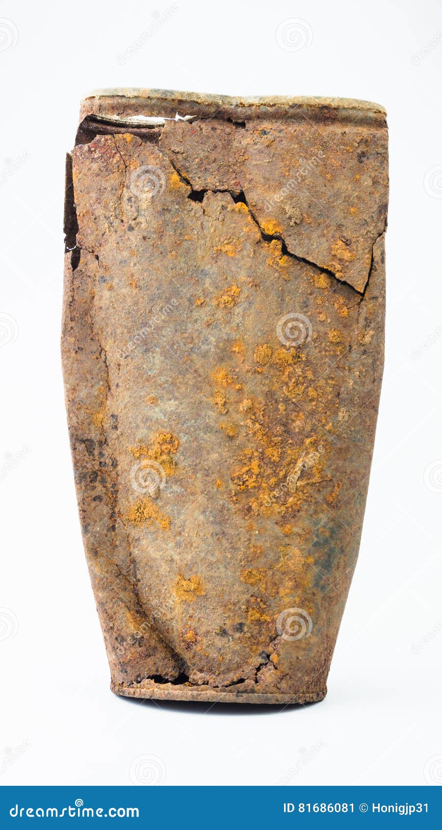 Old rusty tin can stock image. Image of open, oxidizing - 81686081