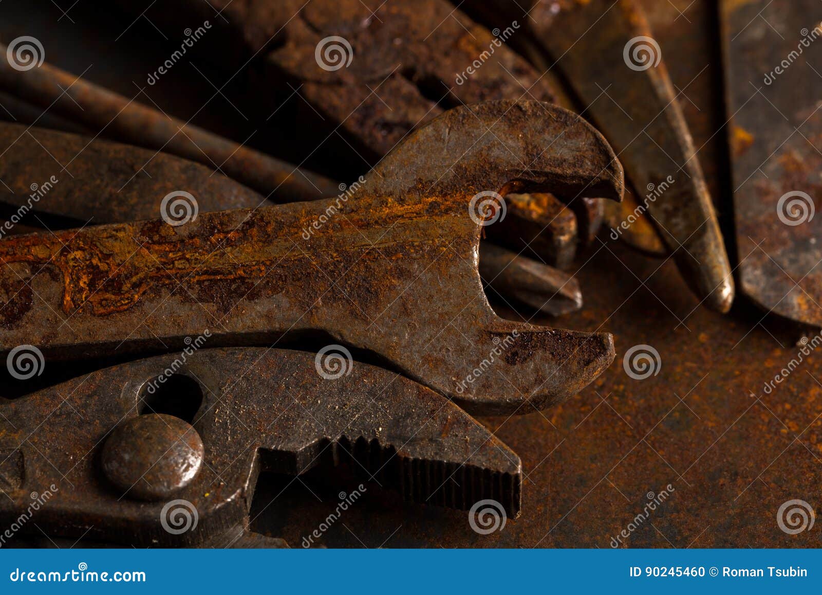 Old rusty tools stock photo. Image of iron, retro, metal - 90245460