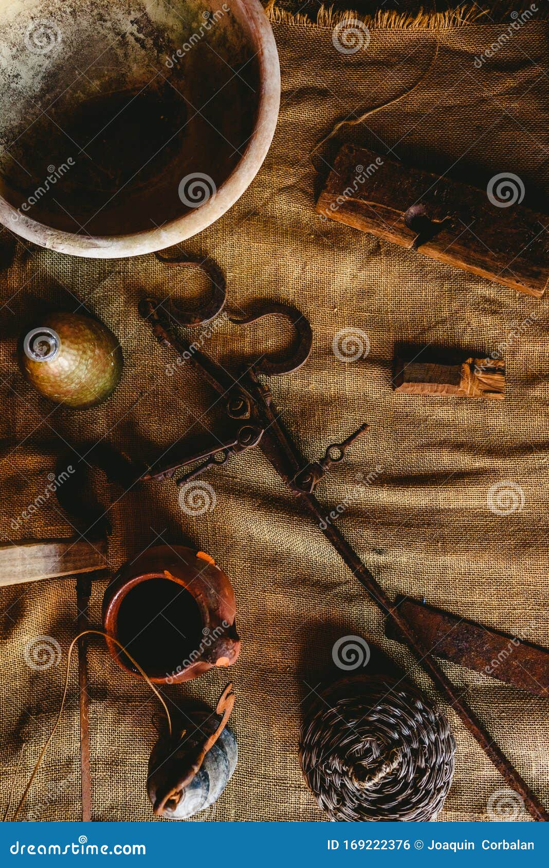 Old and Rusty Tools To Work the Wood in a Boat Stock Photo - Image of ...