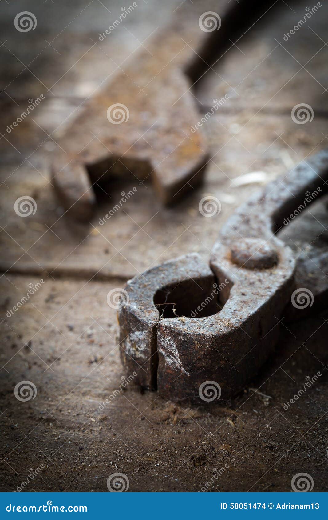 Old Rusty Tools in the Workshop Stock Photo - Image of mechanic, hammer ...