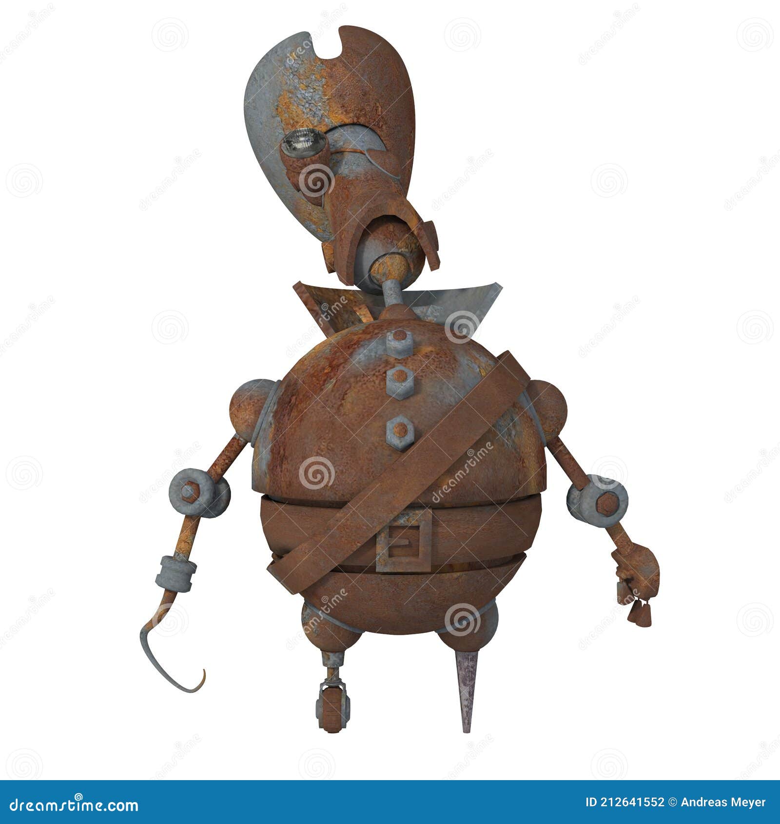 Rusty Scifi Dog Of The Future.3D Rendering With Stock Photography ...