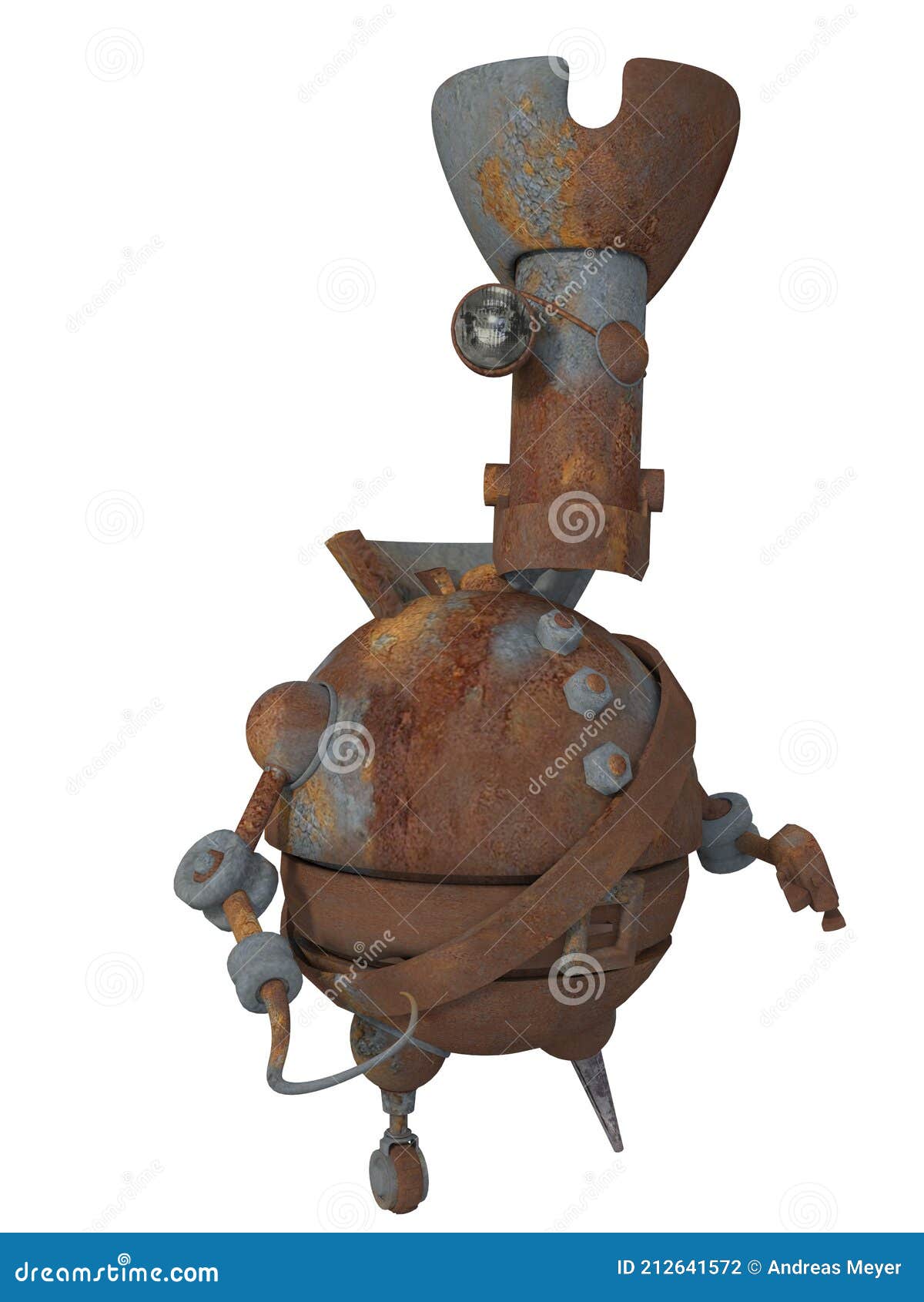 Rusty Scifi Dog Of The Future.3D Rendering With Stock Photography ...