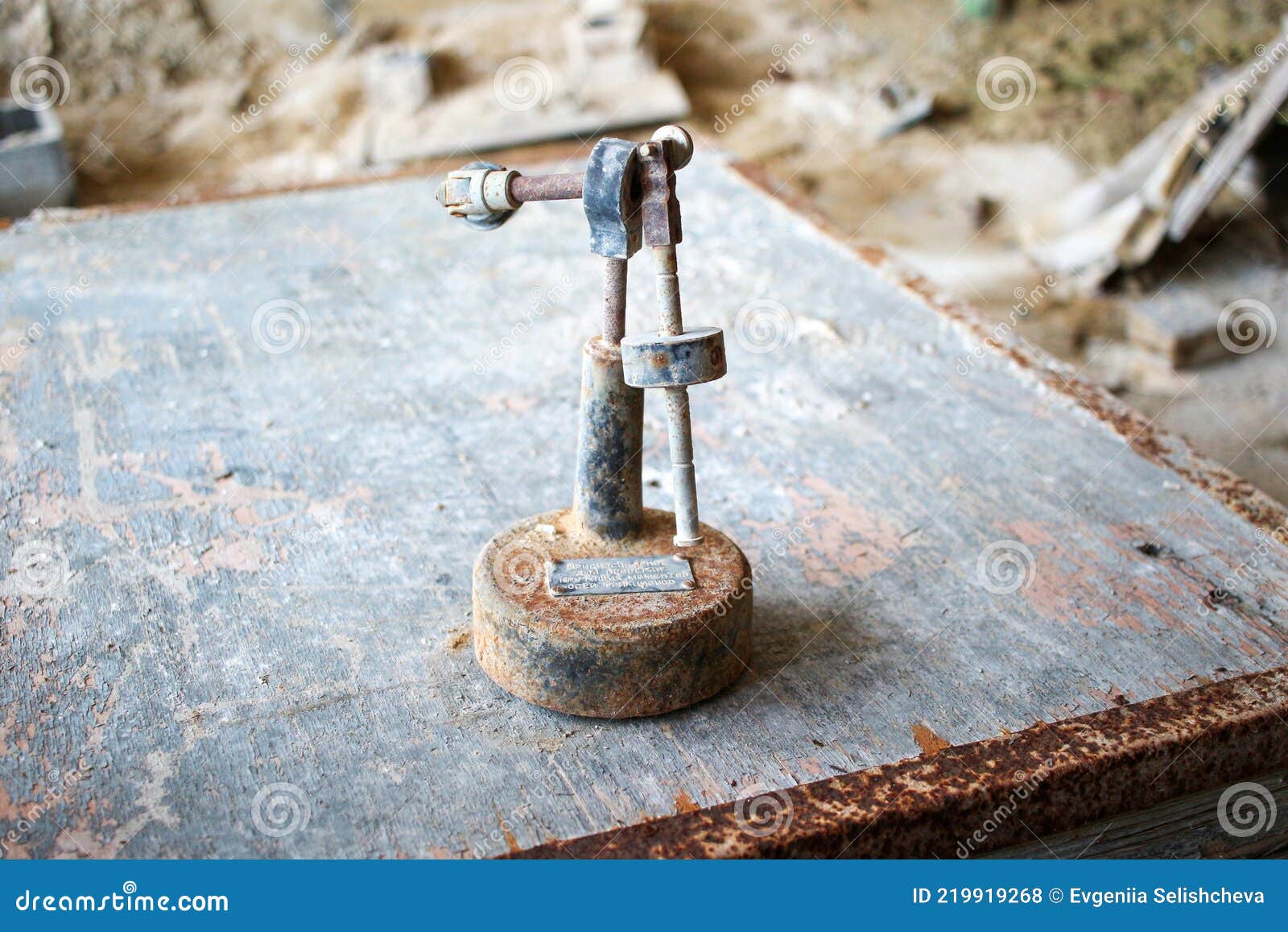 Old rusty torque tester stock photo. Image of deserted - 219919268