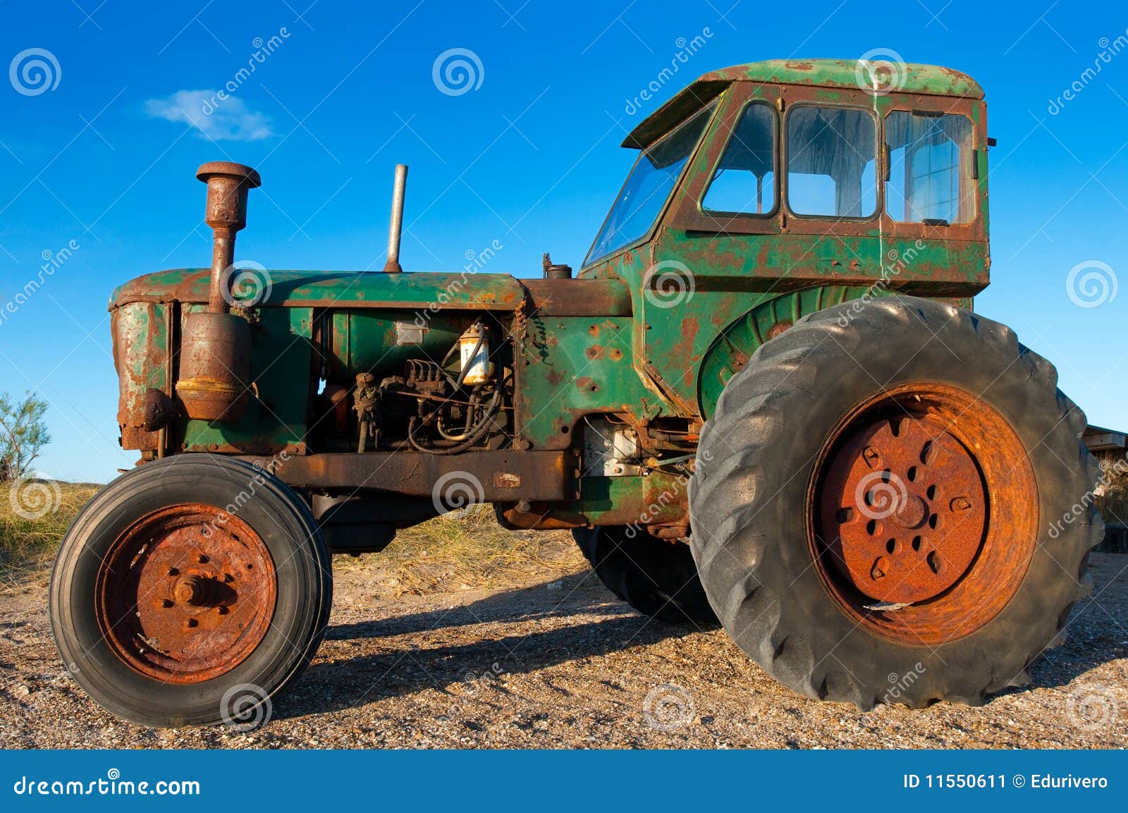 Old Rusty Tractor stock image. Image of cultivate, view - 11550611