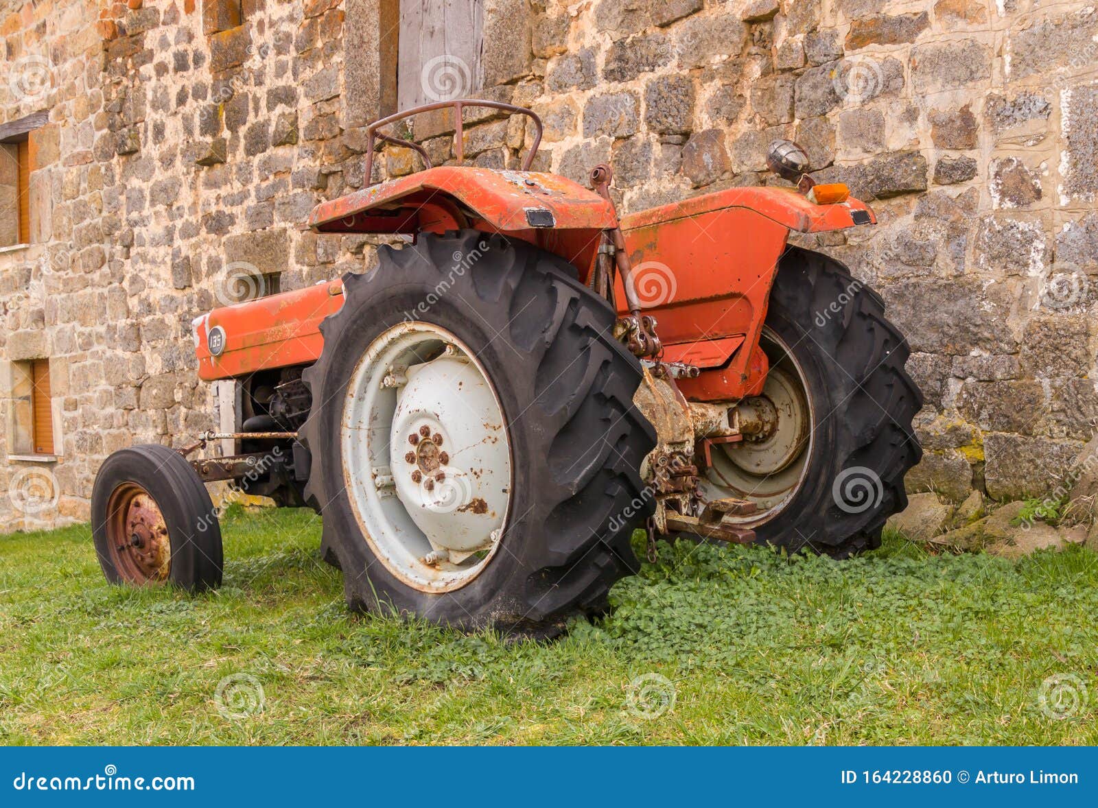 Old and Rusty Abandoned Tractor Stock Photo - Image of agriculture ...