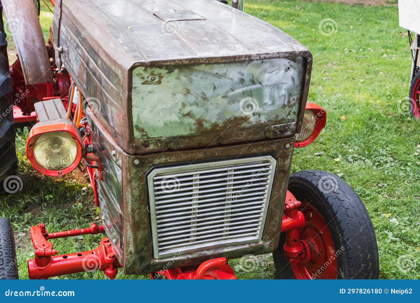 Old Rusty Tractor from the Front Close-up Stock Photo - Image of ...
