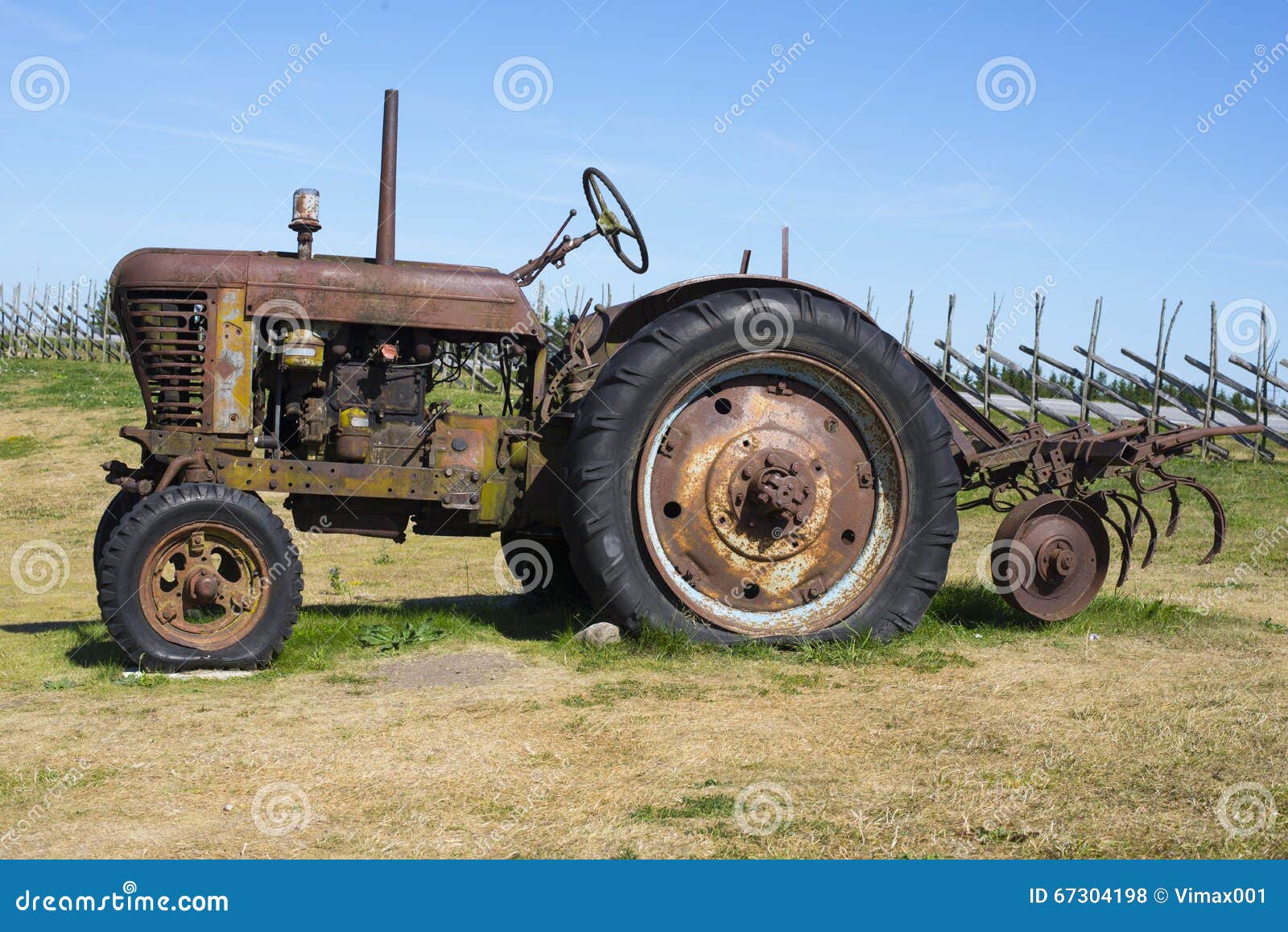 Old rusty tractor stock photo. Image of iron, machine - 67304198