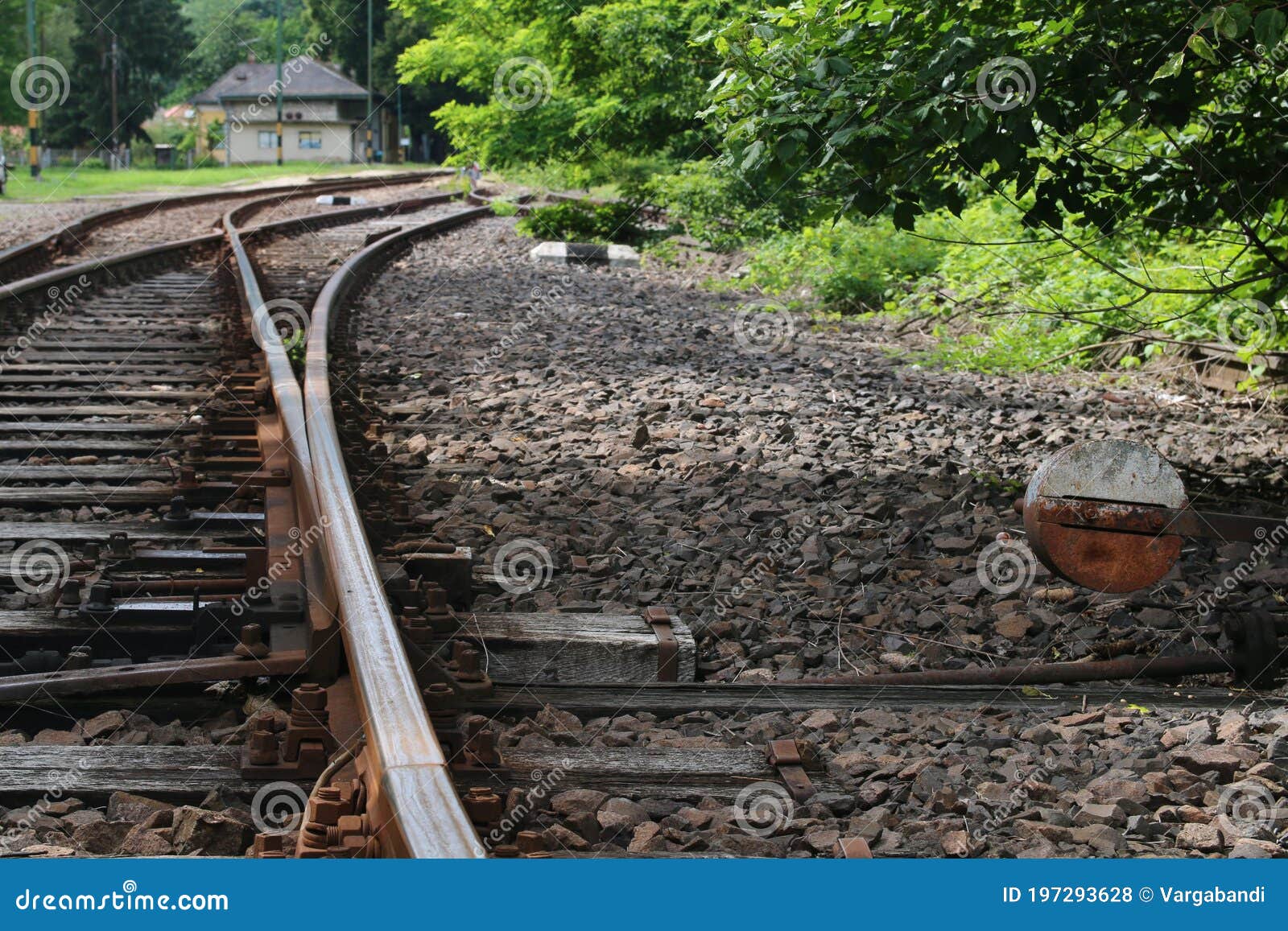 Old rusty trail in Hungary stock photo. Image of mechanism - 197293628
