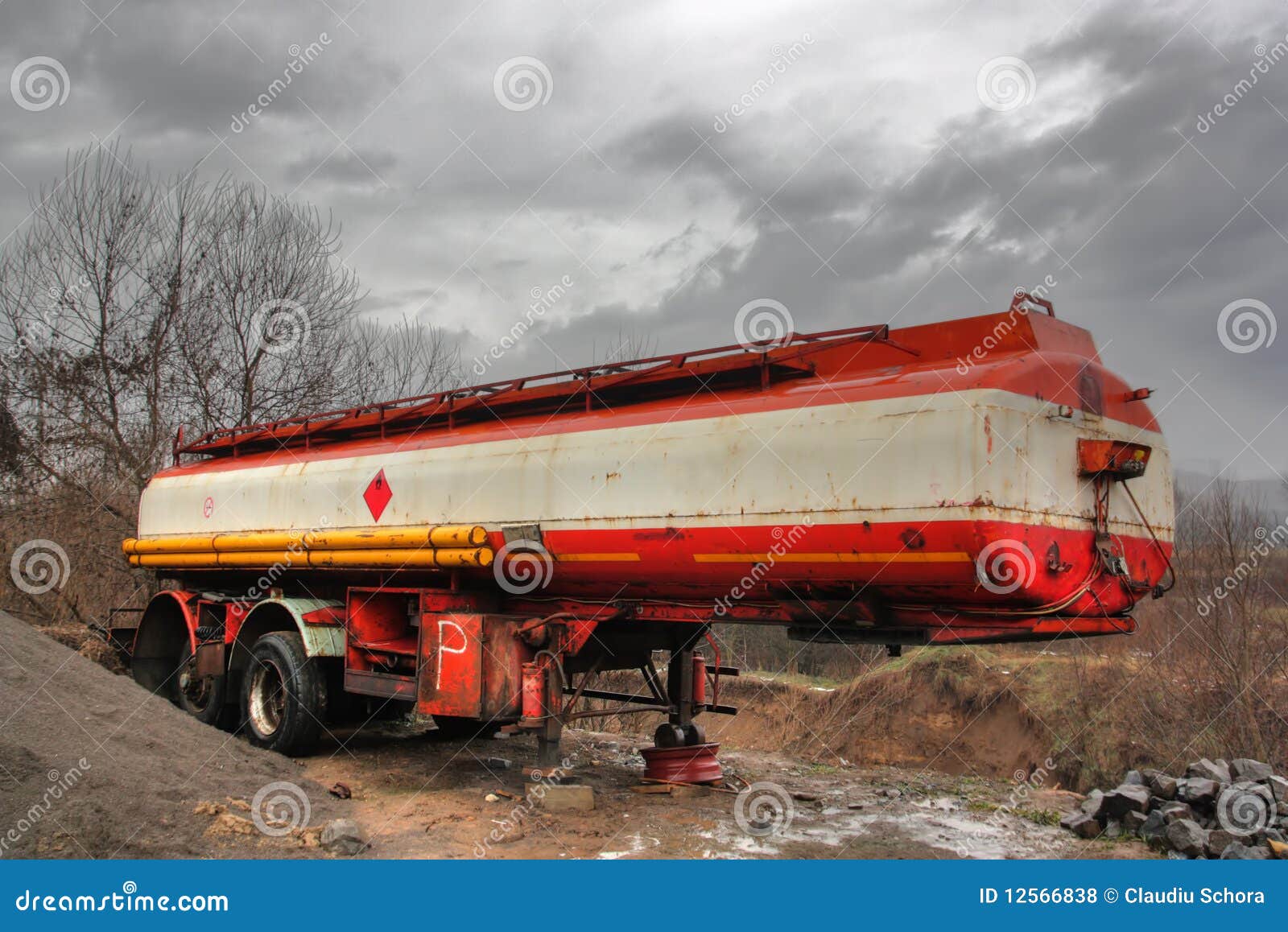 Old rusty trailer stock photo. Image of parked, commerce - 12566838