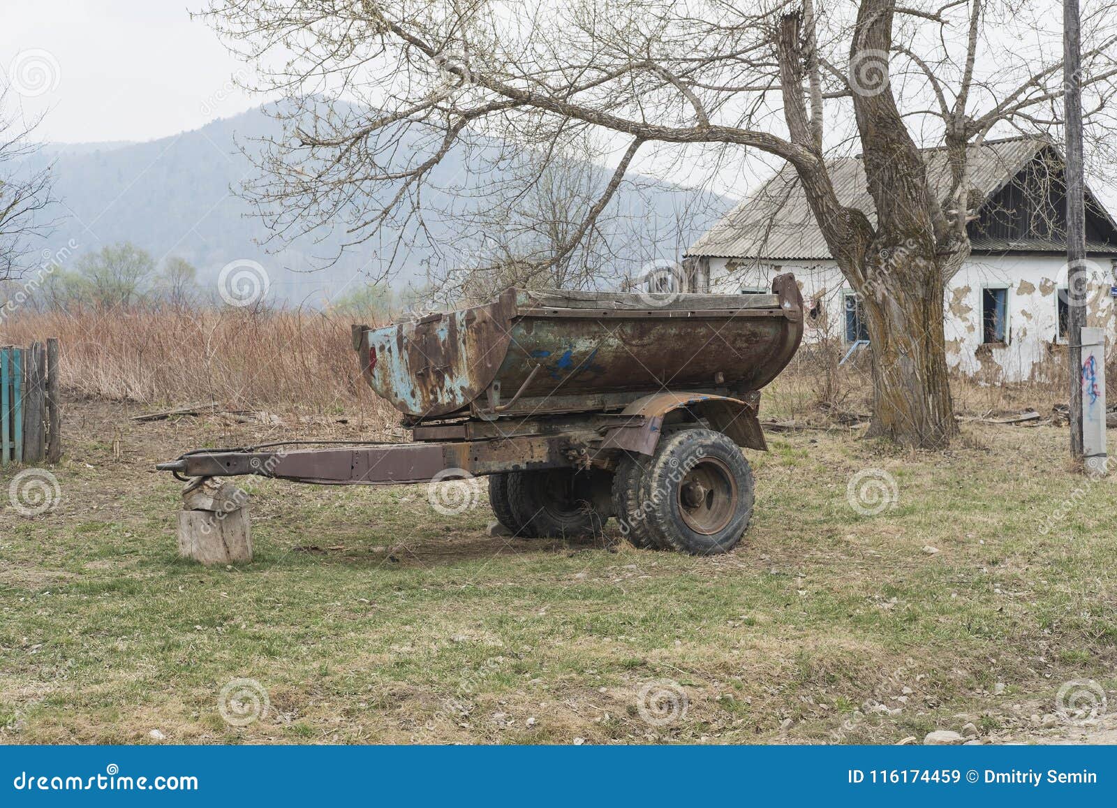 Old rusty trailer stock image. Image of industrial, metal - 116174459