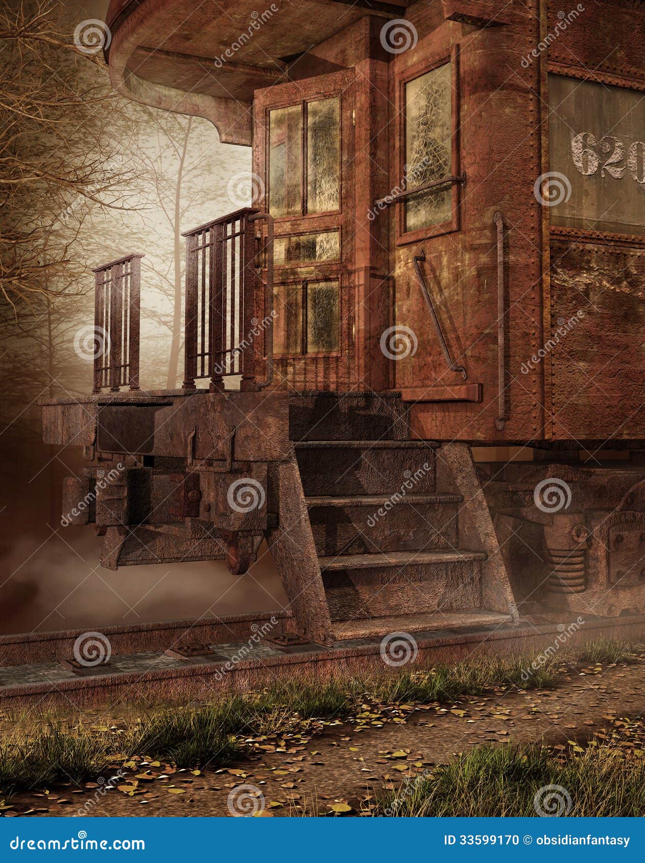 Old rusty train stock illustration. Illustration of railway - 33599170