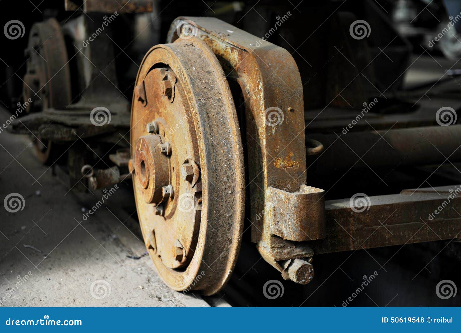 Tram Wheels On A Blue Background. Royalty-Free Stock Image ...