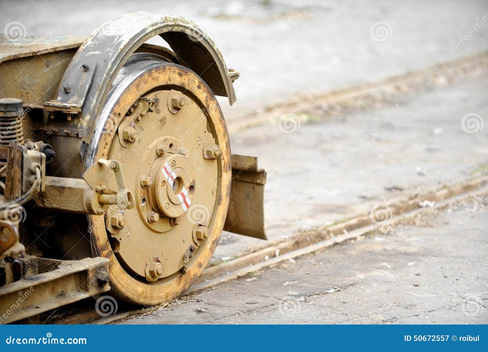 Tram Wheels On A Blue Background. Royalty-Free Stock Image ...