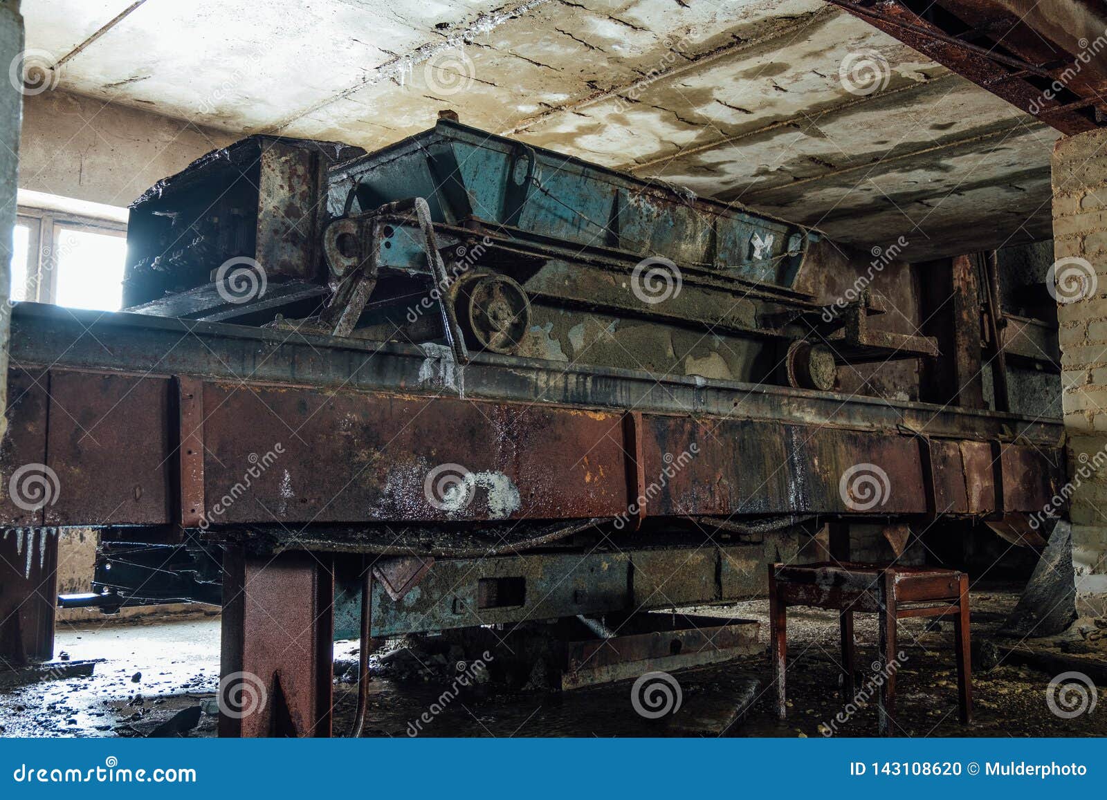Old Rusty Trolley in Abandoned Mining Plant Stock Photo - Image of cart ...