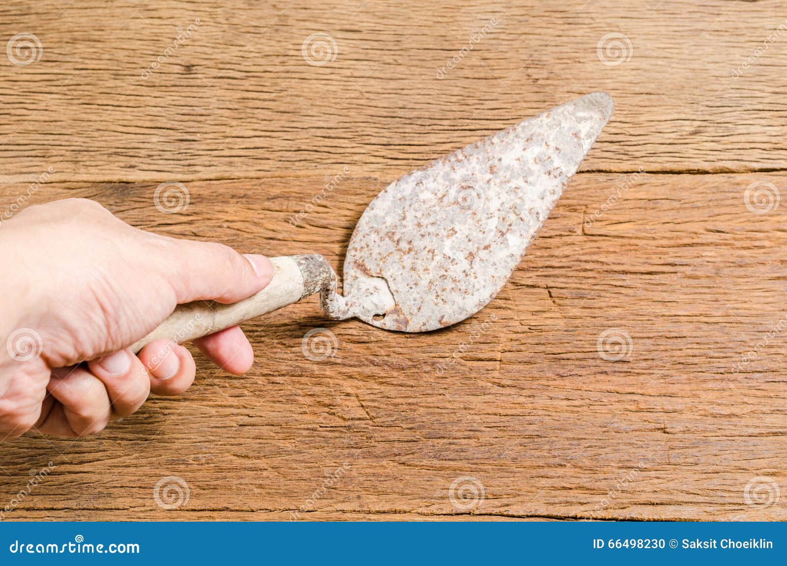 Old Rusty Trowel Tools with Hand Stock Photo - Image of tools ...