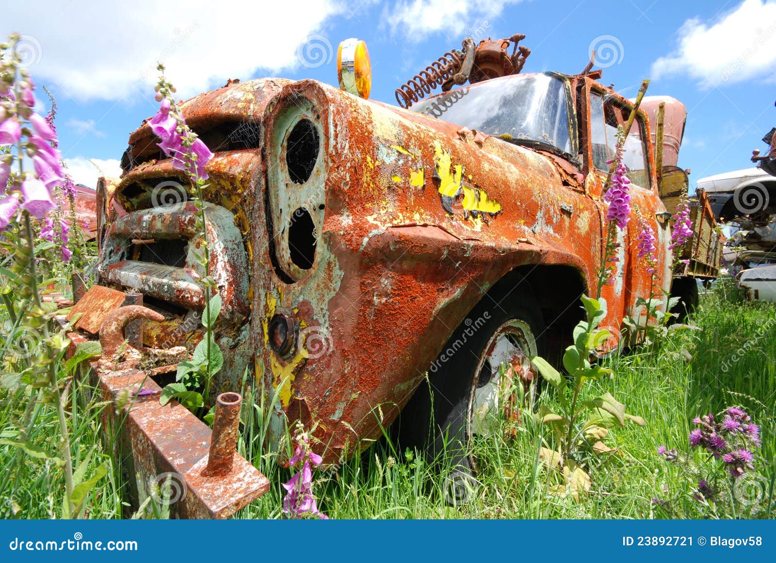 Old rusty truck stock image. Image of wrecked, chrome - 23892721