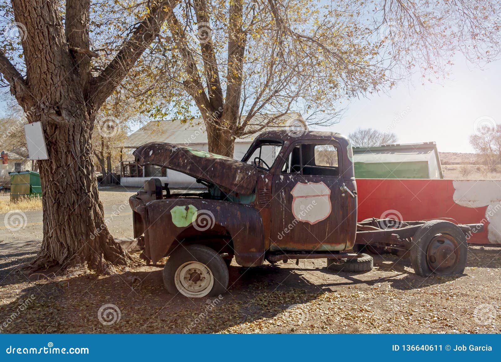 Old Rusty Truck Under a Tree Stock Image - Image of rusted, forgotten ...