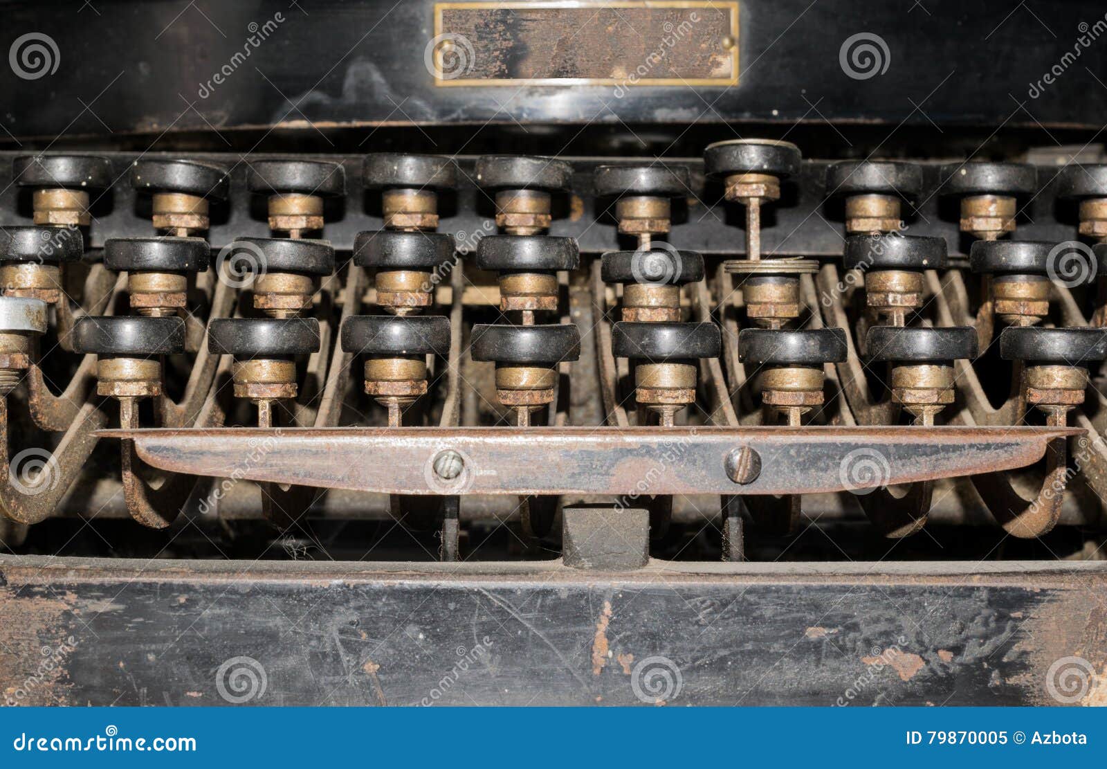 Old Rusty Typewriter Close Up Photo Stock Image - Image of manual ...