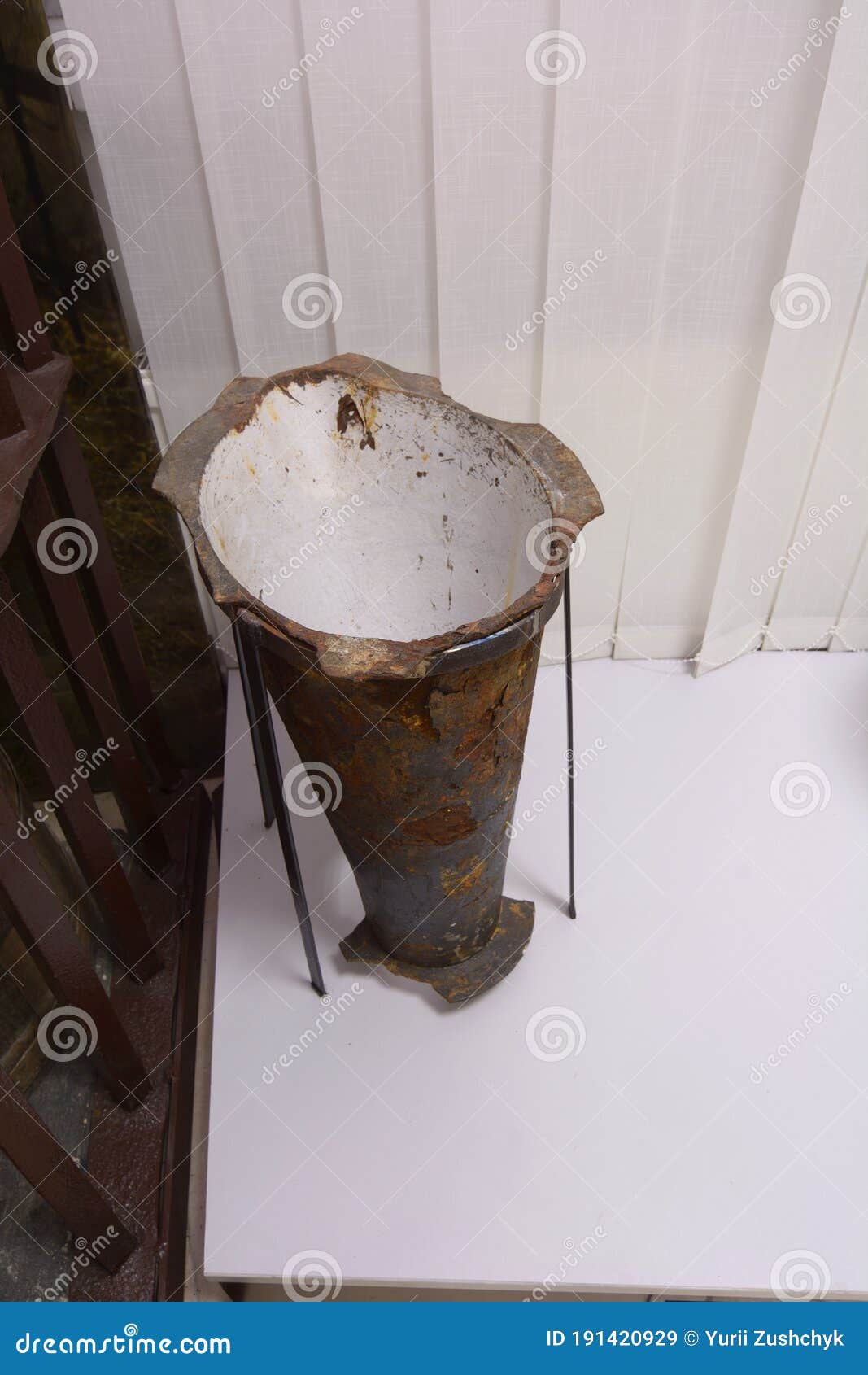 An Old Rusty Urinal, Made in Austria-Hungary, the Beginning of the 20 ...