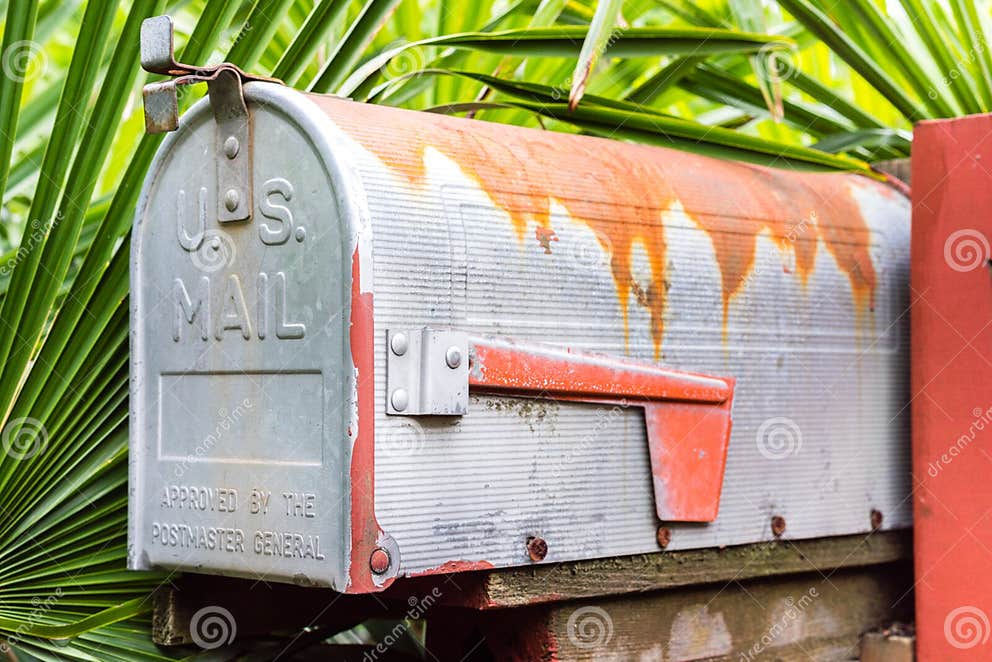 Old rusty US Mailbox stock photo. Image of postmaster - 57094944