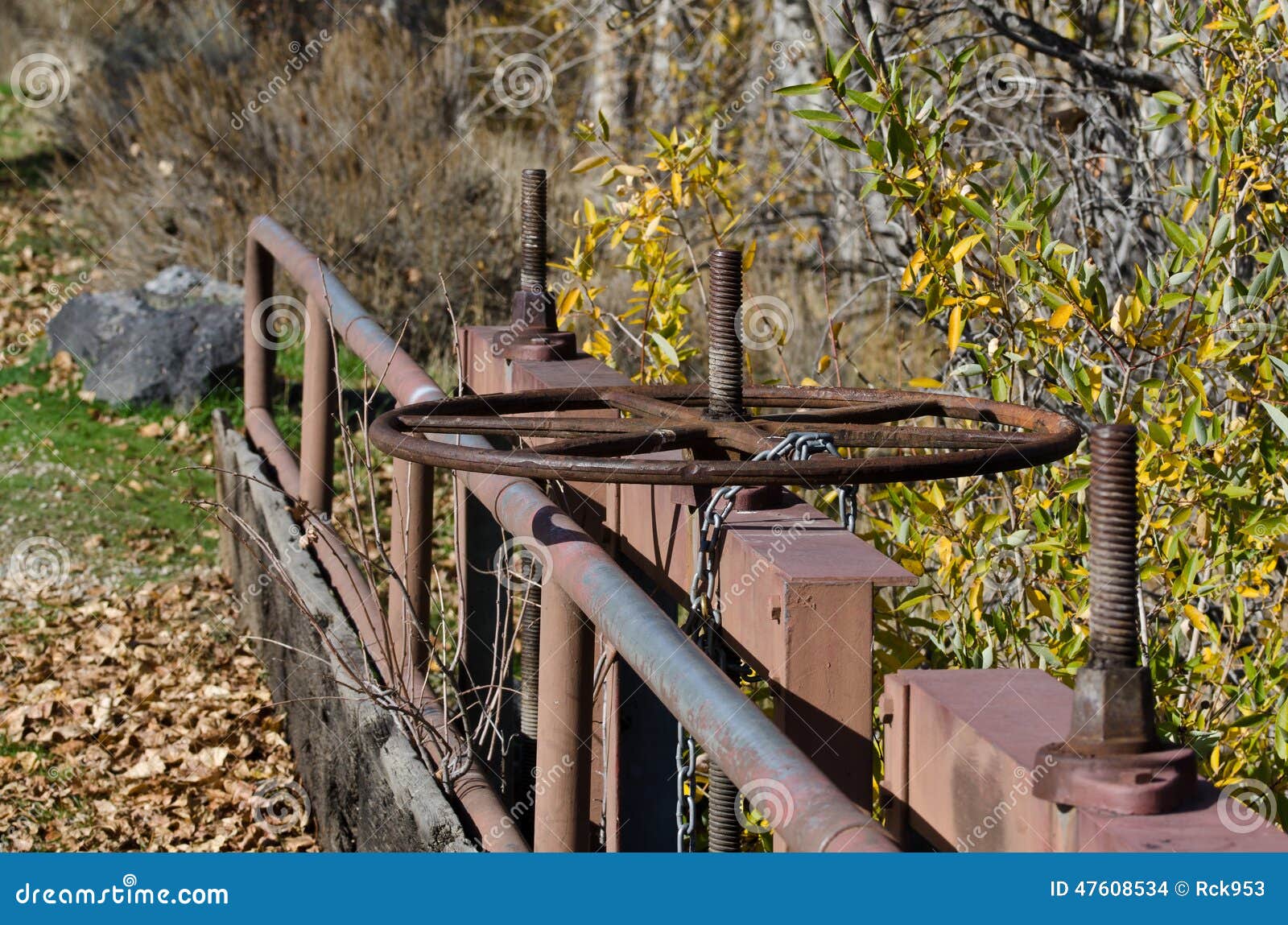 Old Rusty Valve Wheel stock photo. Image of rust, conventional - 47608534