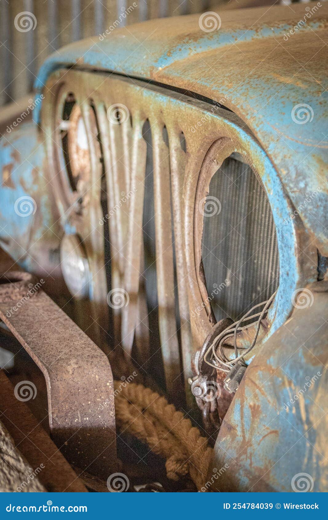 Old Rusty Vehicle in a Junkyard Stock Image - Image of aged, rusty ...