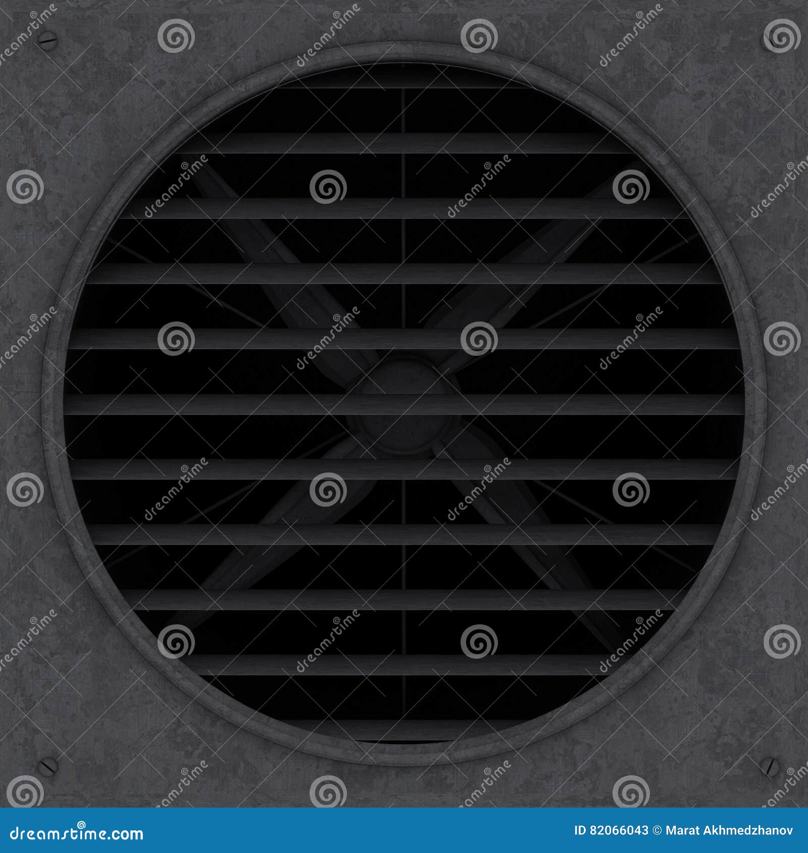 Old Rusty Ventilation Fan with Jalousie 3d Illustration Render Stock ...