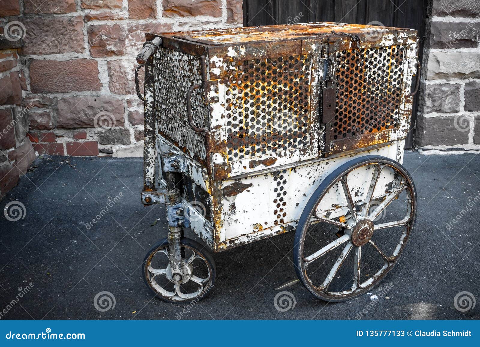 Old Rusty Vintage Animal Cage Stock Image - Image of person, graphic ...