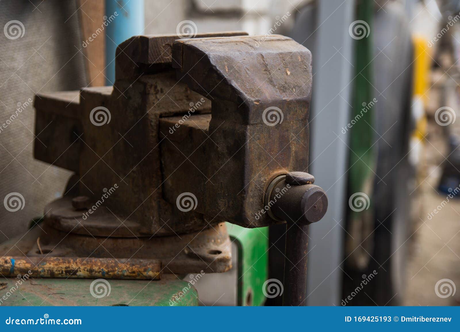 An old rusty vise stock image. Image of closeup, object - 169425193