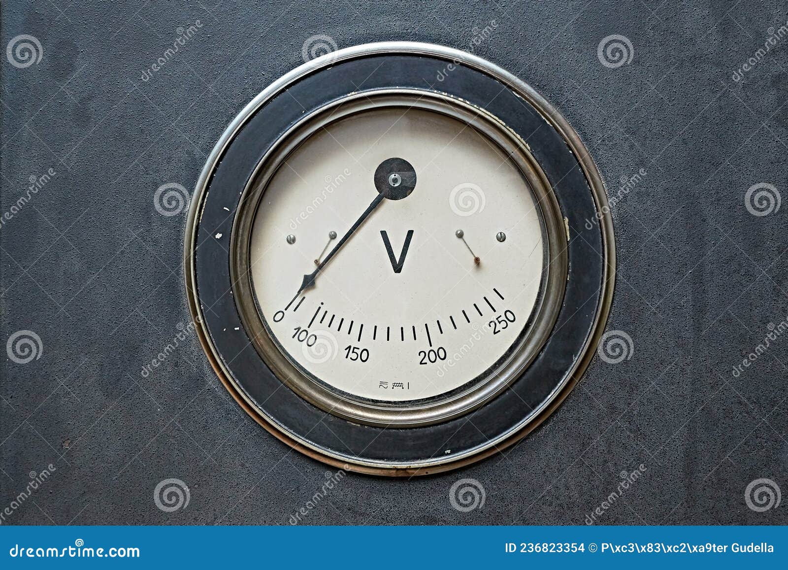 Old rusty voltage meter stock photo. Image of industrial - 236823354