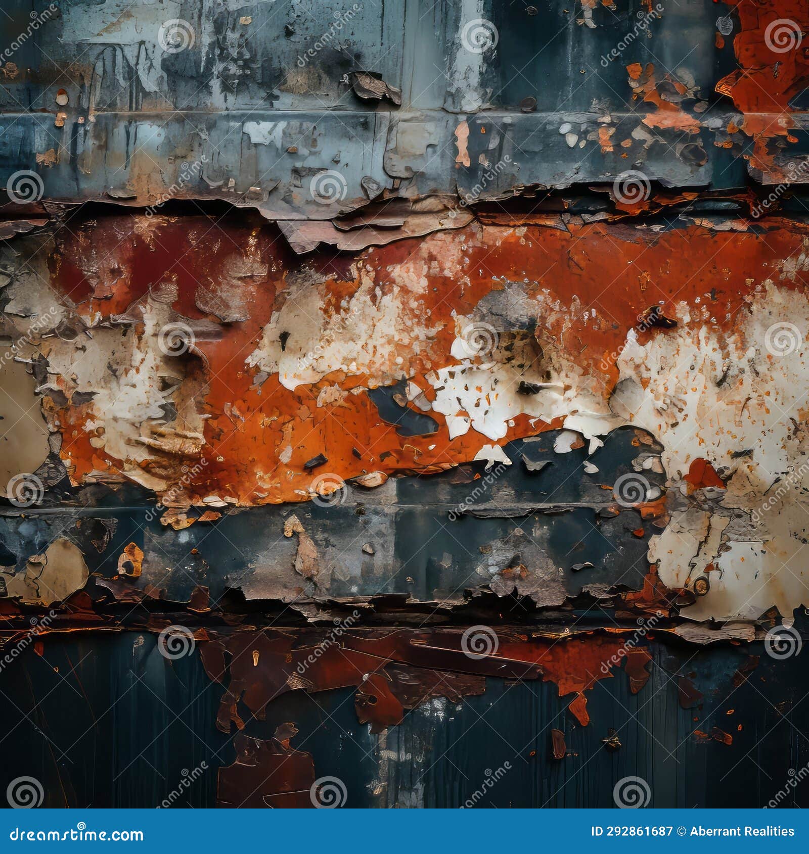 An Old Rusty Wall with Peeling Paint and Peeling Paint Stock ...