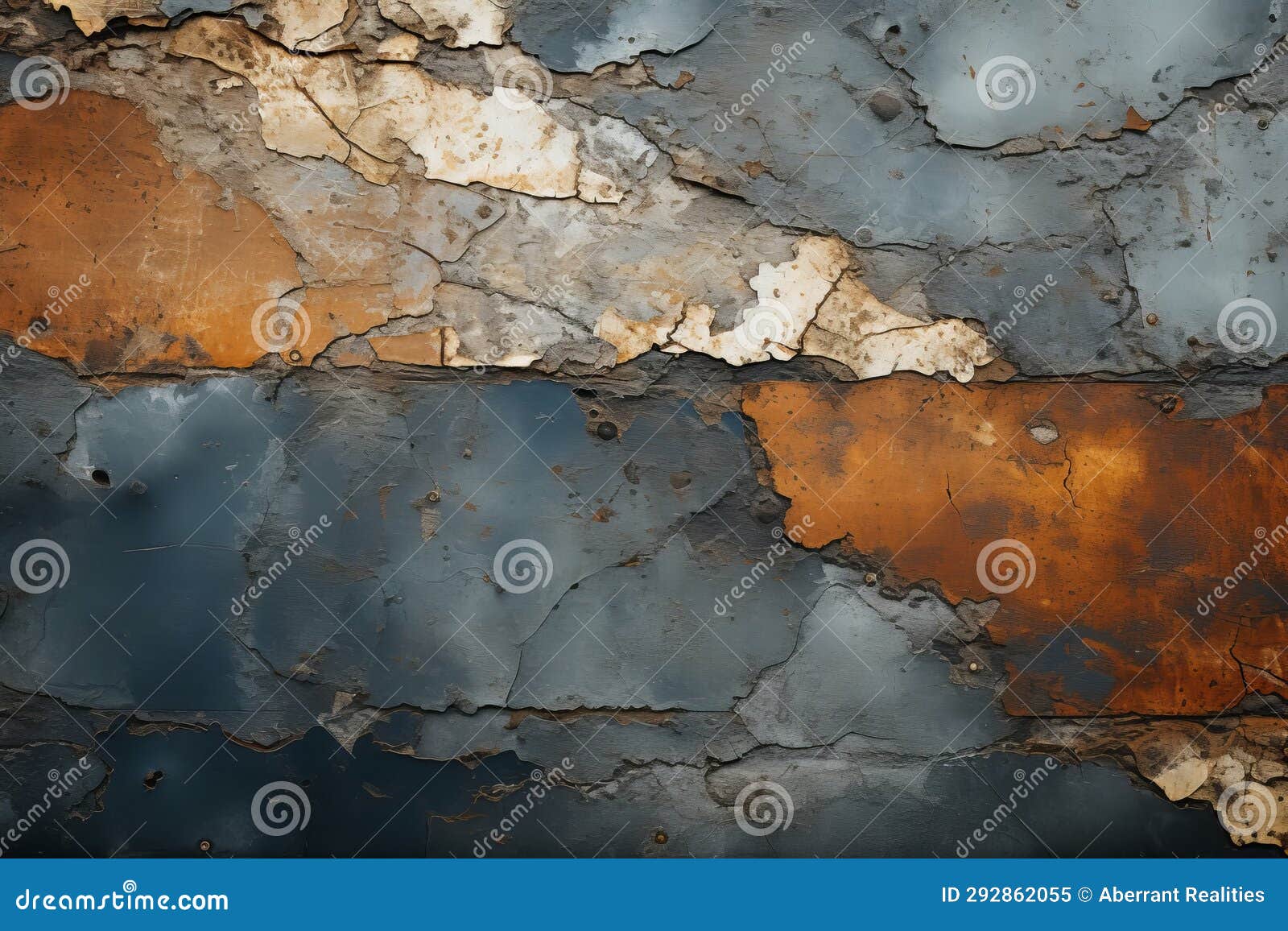 Old Rusty Wall with Peeling Paint and Peeling Paint Stock Illustration ...