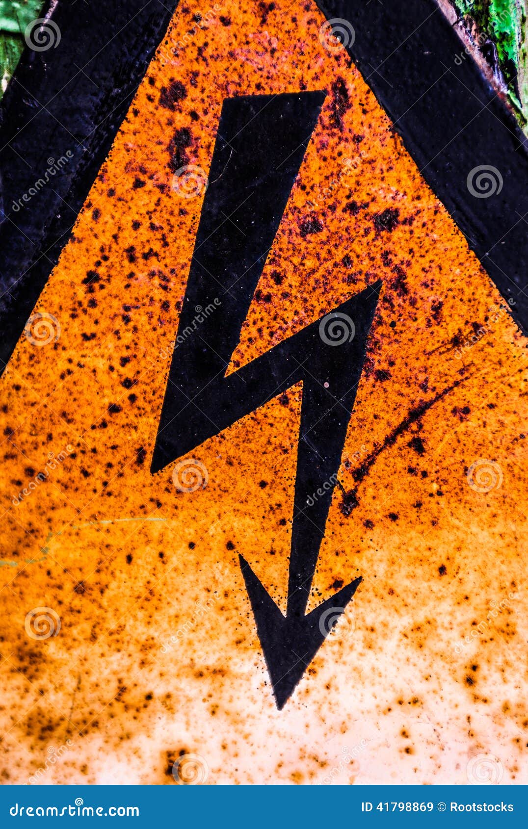 Warning High Voltage Electrical Sign On High Voltage Pole Stock Photo ...