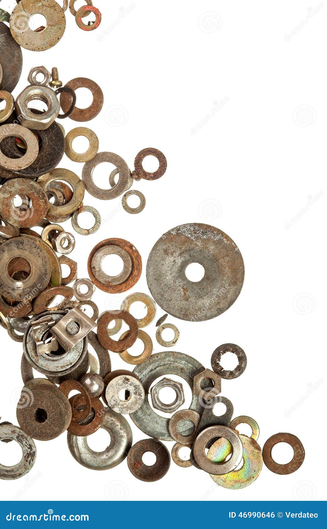 Old Rusty Washers Over White Background Photos - Free & Royalty-Free ...