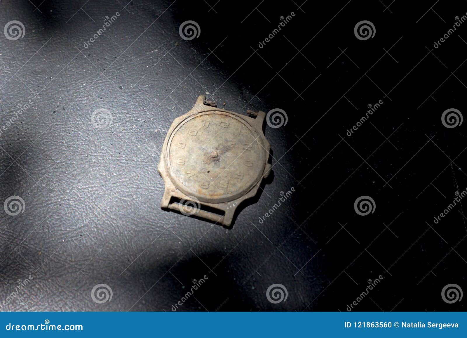 Old Rusty Watches Clockwork on Black Stock Photo - Image of running ...