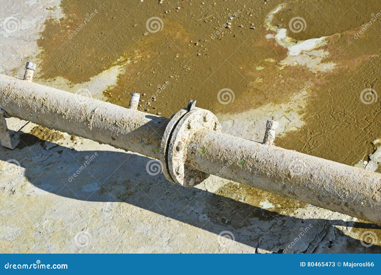 Old rusty water pipeline stock image. Image of view, tube - 80465473