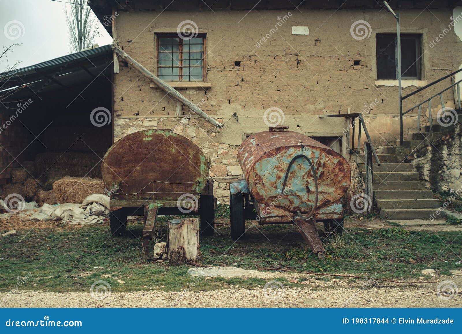 Antalya, Turkey â€“ 23rd February 2020: Old Rusty Water Tanks on the ...