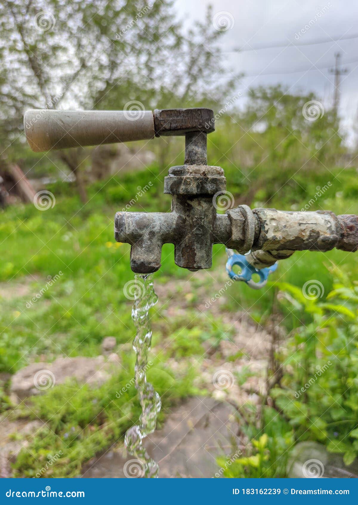 Old Rusty Water Tap in the Park. Stock Image - Image of outdoor ...