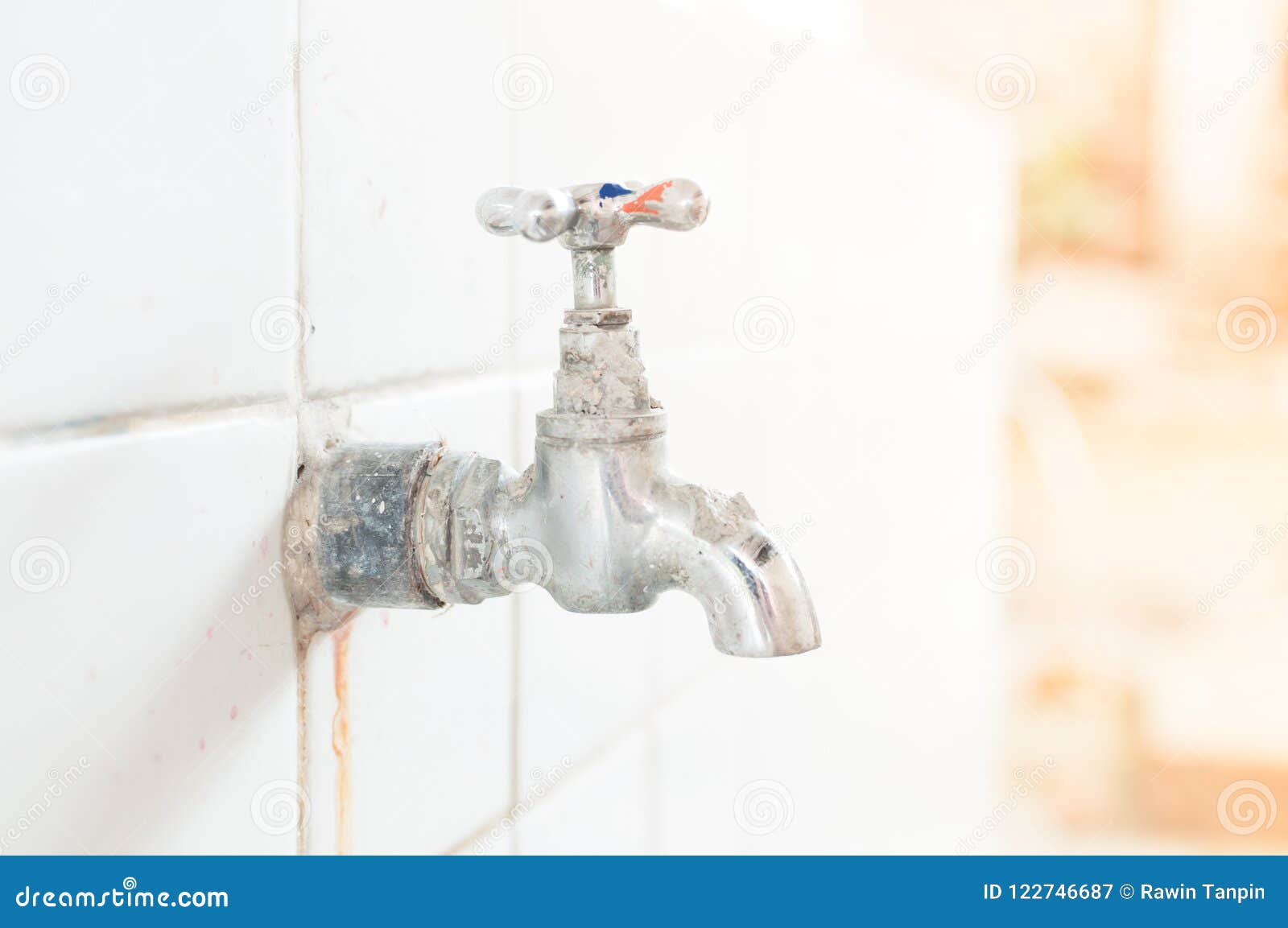 Old Rusty Water Tap in School Stock Image - Image of drip, fall: 122746687