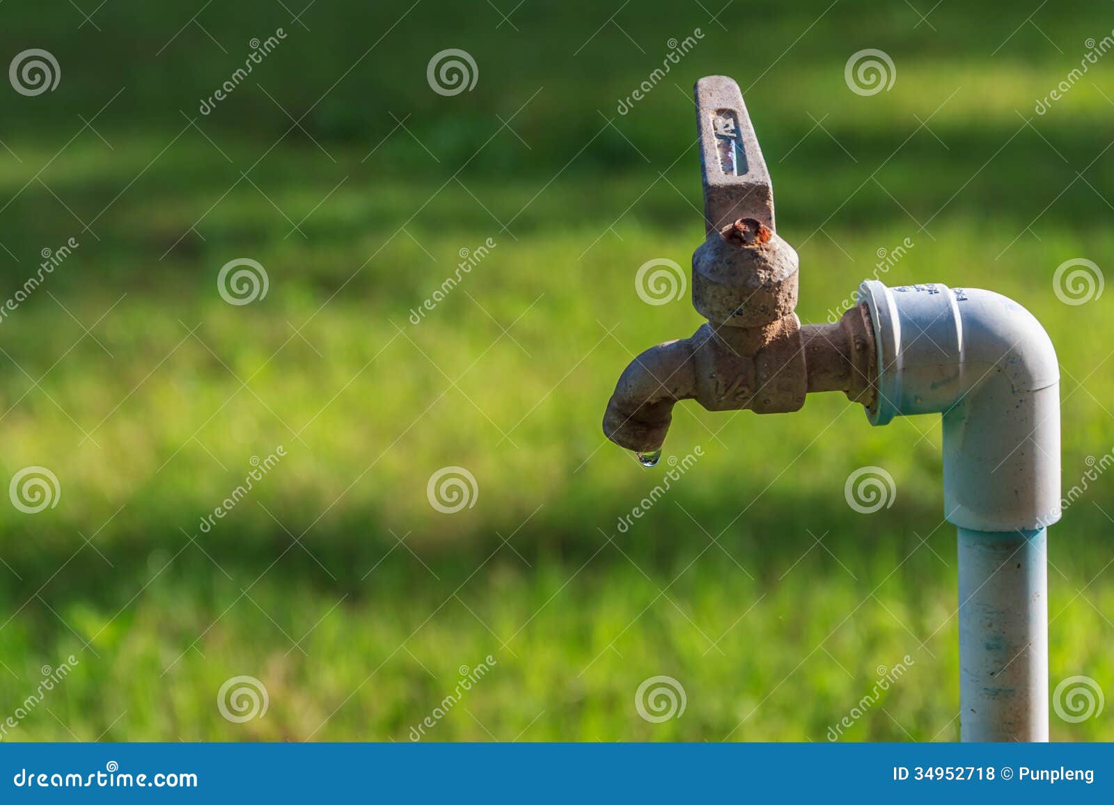 Two Water Taps Using A Single Pipe Stock Photo | CartoonDealer.com ...