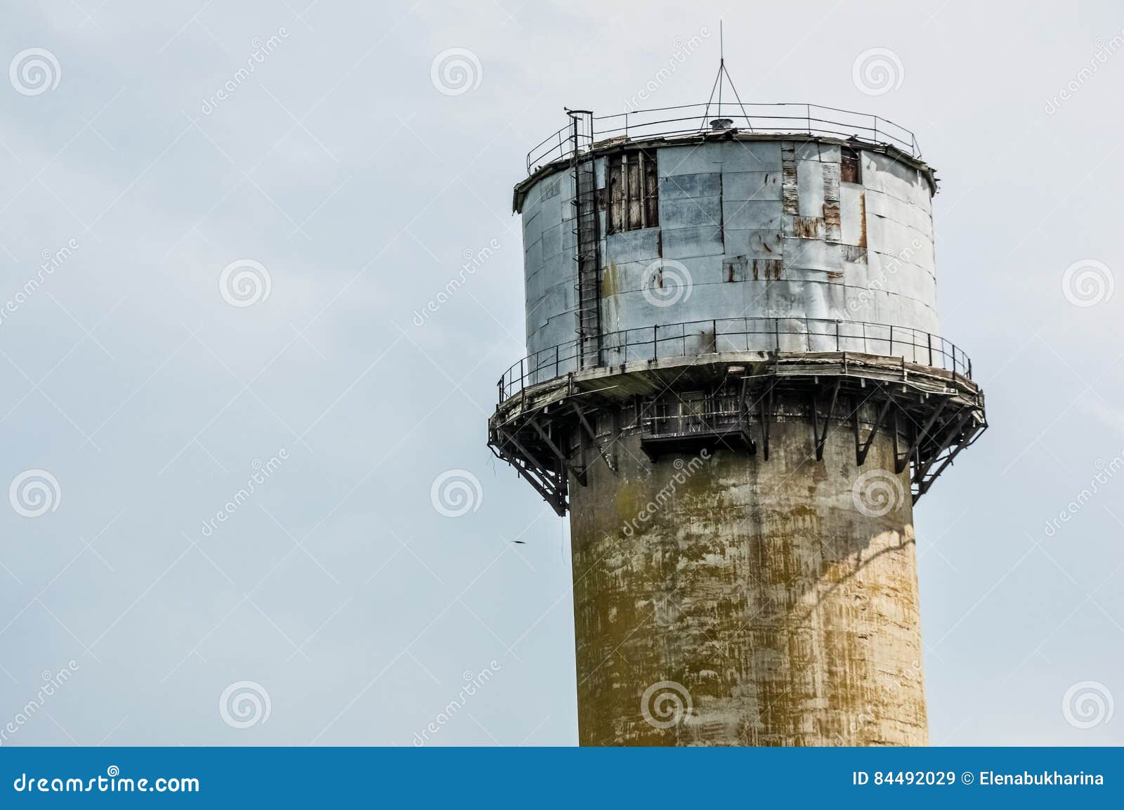 Old rusty water tower stock image. Image of outdoors - 84492029